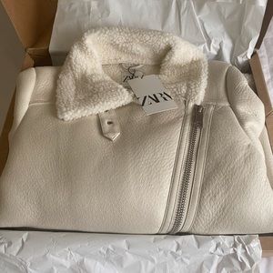 Zara | Jackets & Coats | Zara Cream Aviator Jacket | Poshmark
